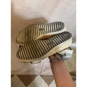 Anne Klein | Shoes | Anne Klein Iflex Espadrille Wedge Sandals Silver ...